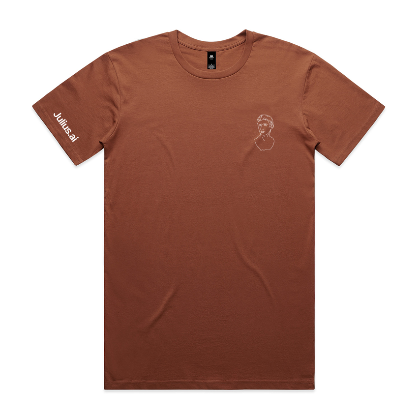 Julius Head Tee – AS Colour (Clay) – Julius AI Merch Store